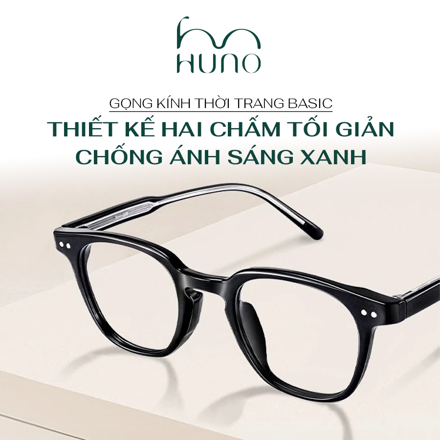 Kính mắt thời trang nam nữ HUNO, gọng kính cao cấp chất liệu bền bỉ dễ phối đồ - K178 | Shopee ...