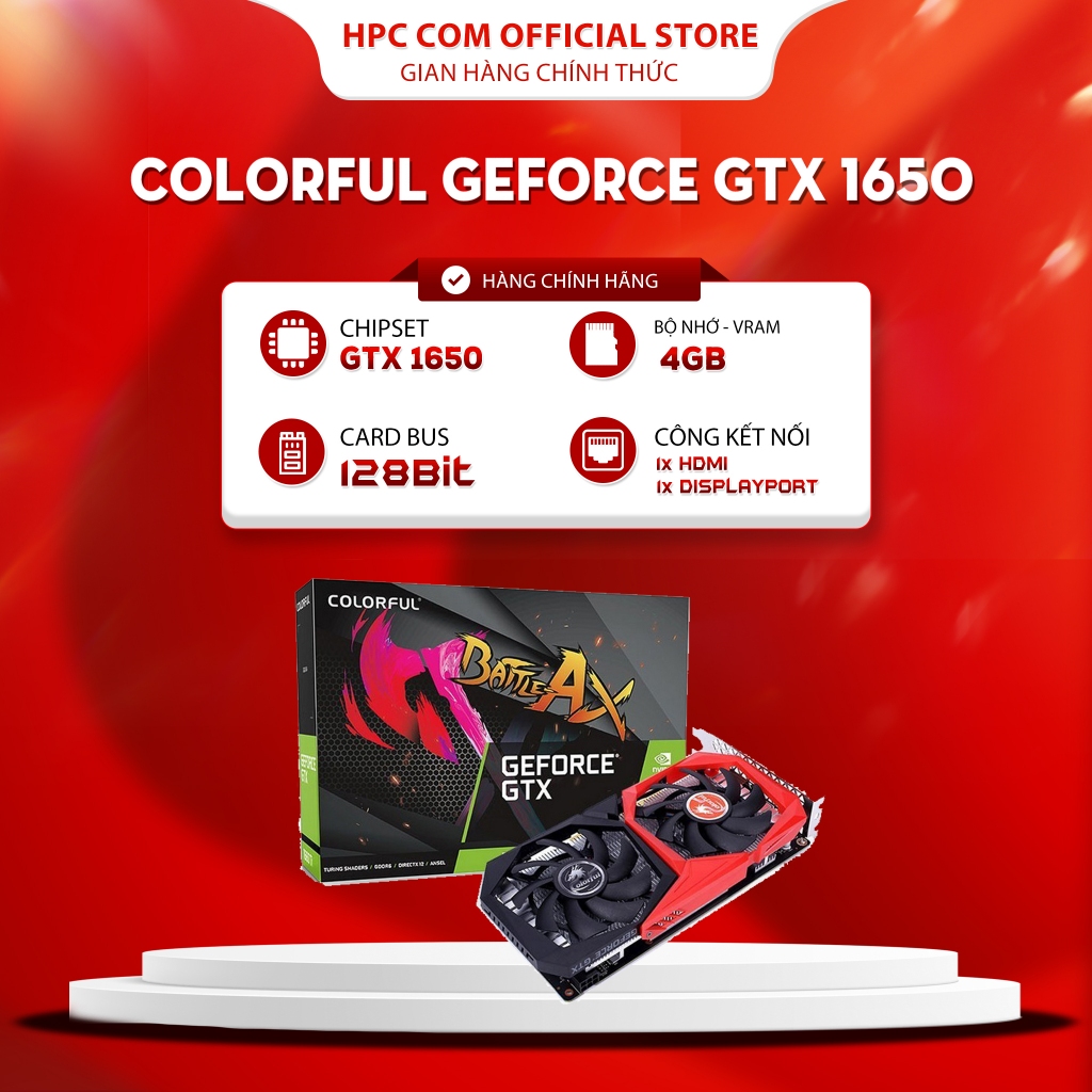 Card màn hình Colorful GeForce GTX 1650 EX 4GD6-V 4GB GDDR6 - Hàng ...