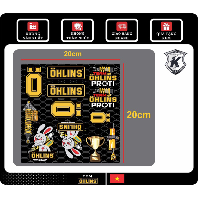 Set logo Ohlins đẹp nét | Shopee Việt Nam