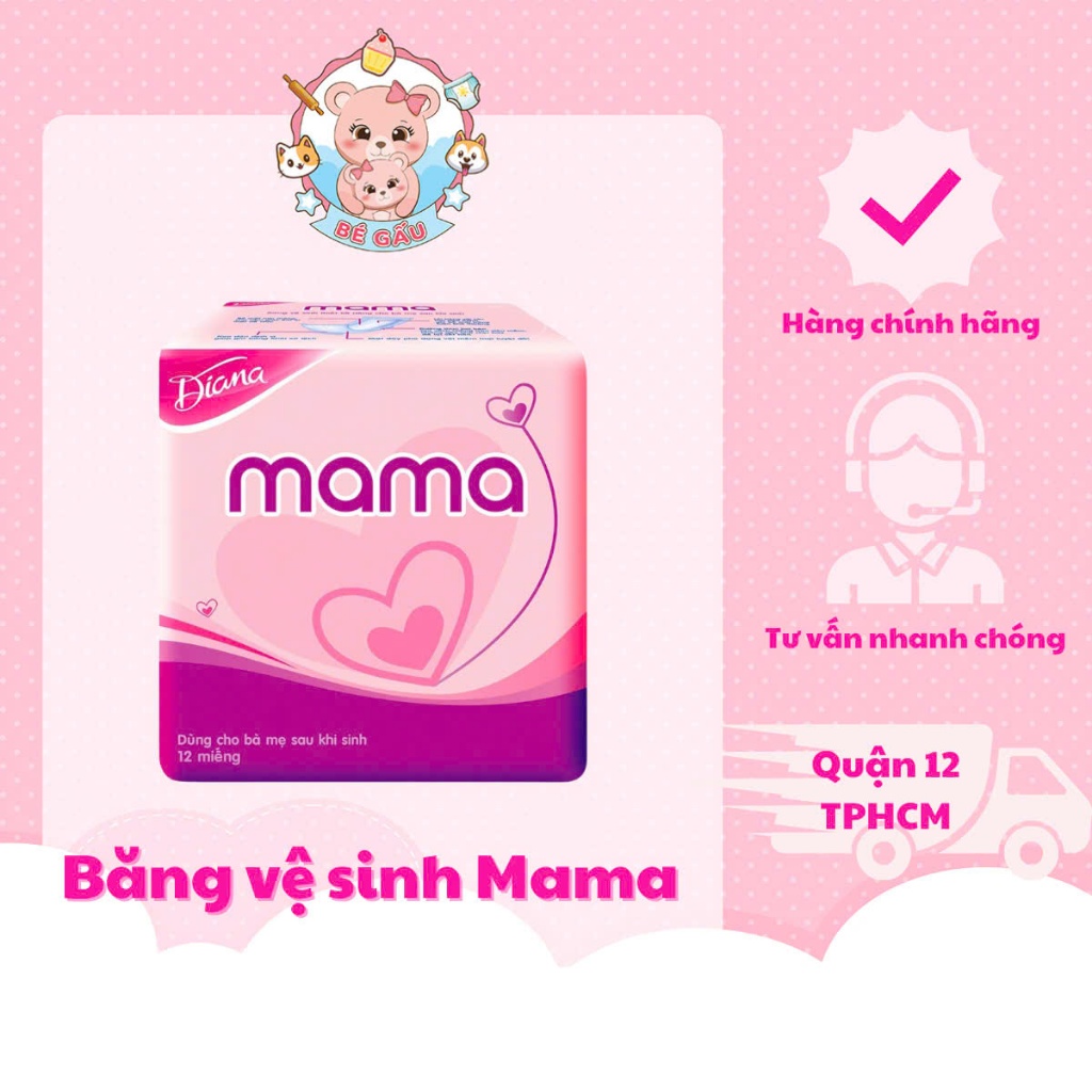 Băng vệ sinh Diana Mama 12 miếng/gói | Shopee Việt Nam