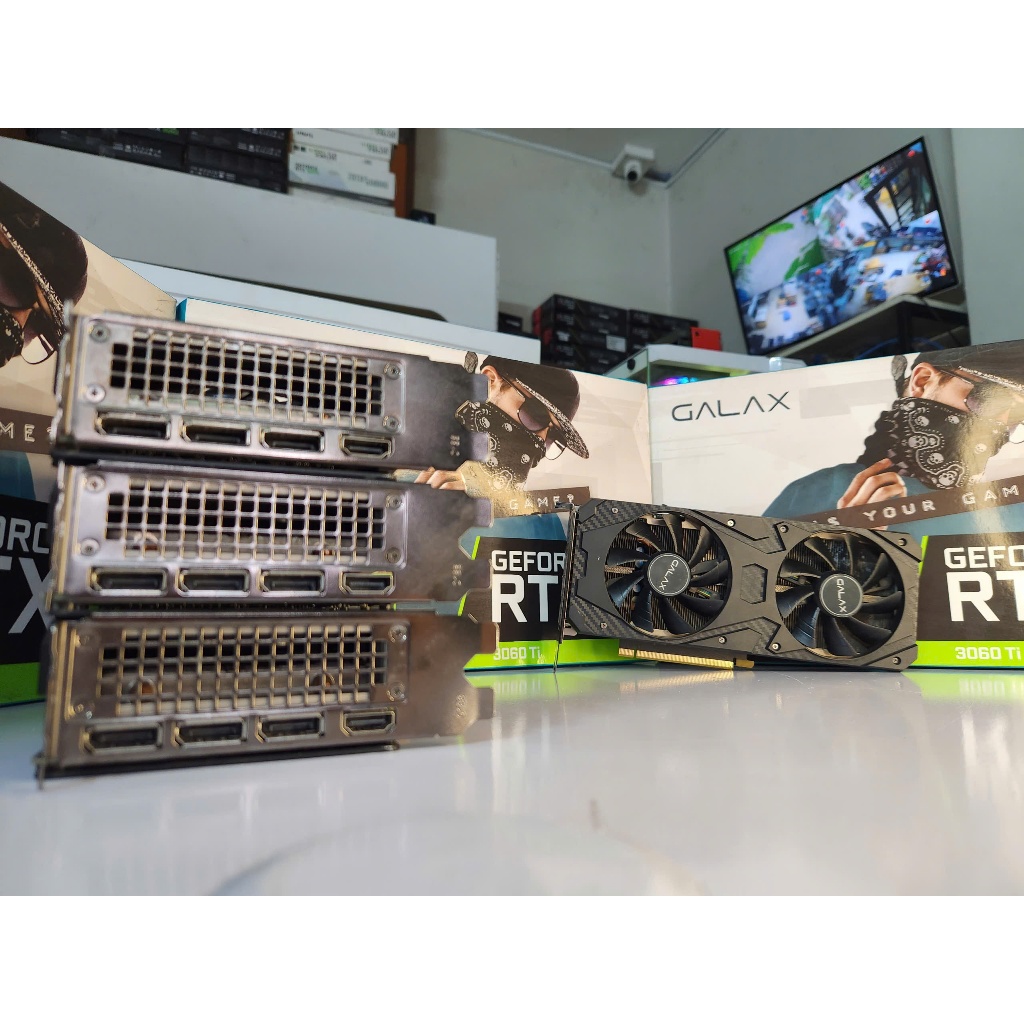 VGA GALAX GeForce RTX 3060 Ti LHR (1-Click OC) 8GB GDDR6 full box ...