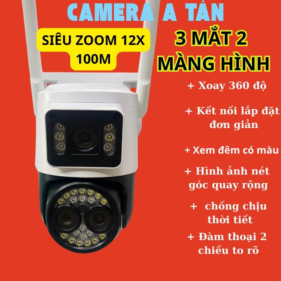 Camera YooSee Siêu zoom 3 Mắt 2 màng hình [TẶNG HỘP KT KHIA MUA KÈM THẺ ...