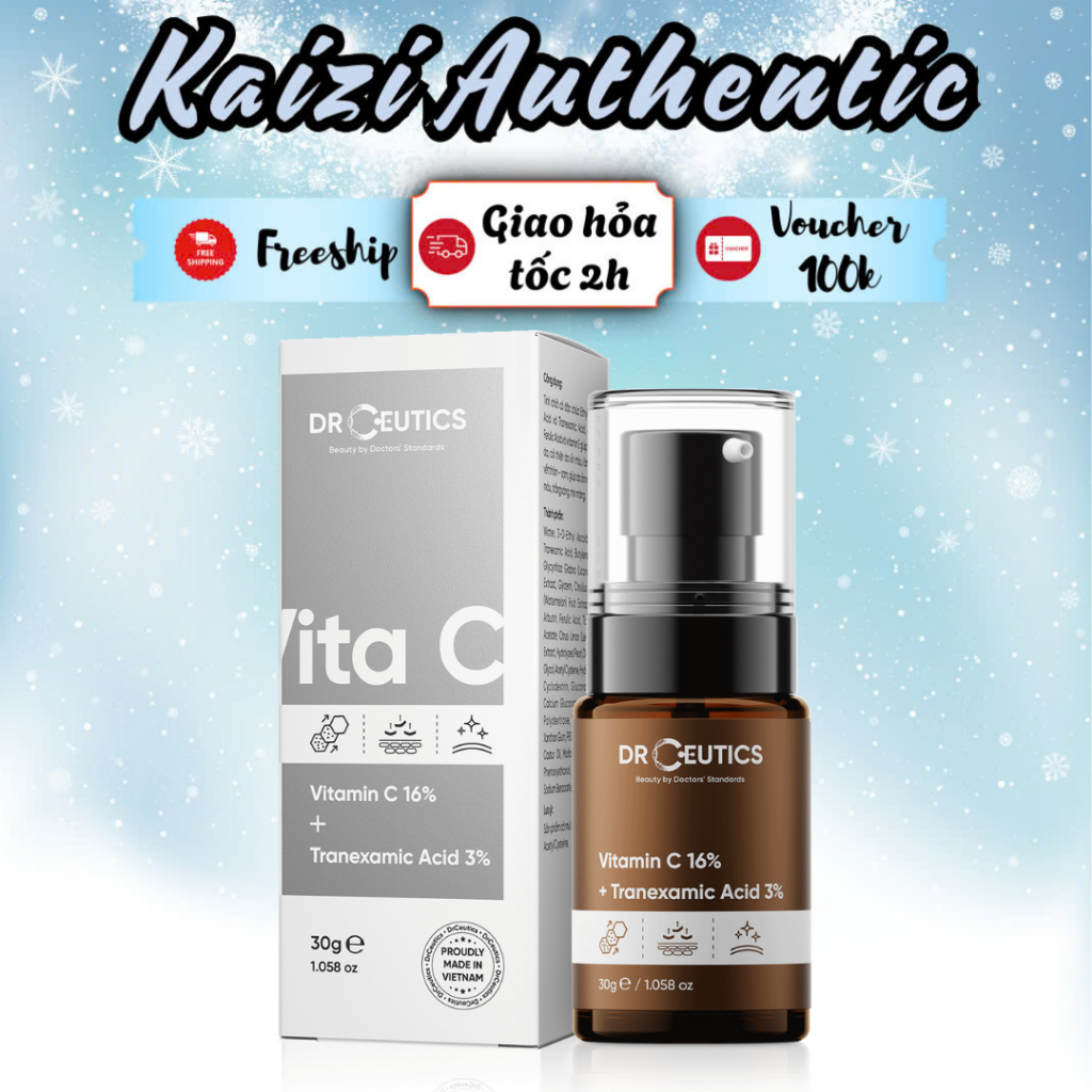 DRCEUTICS Serum Vitamin C 16% DrCeutics Ngăn Ngừa Lão Hóa Và Làm Sáng Da (30ml) | Shopee Việt Nam