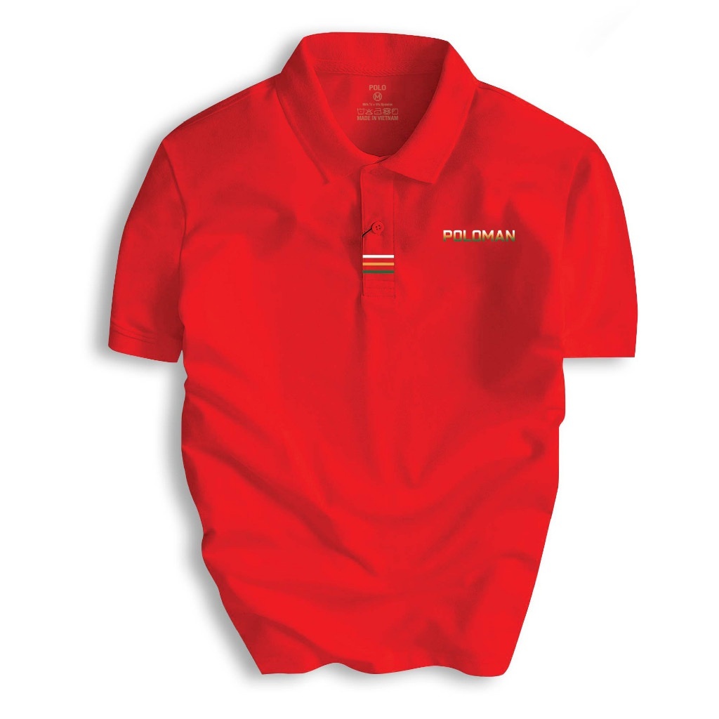 Áo thun POLOMAN 6 nam cổ bẻ BASIC CVC vải cá sấu co dãn thanh lịch | Shopee Việt Nam