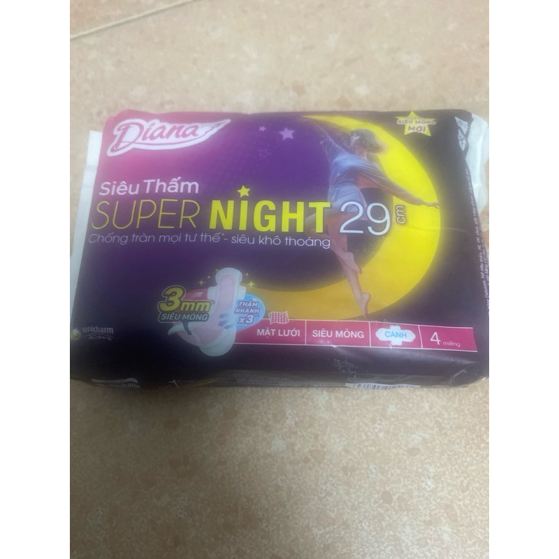 Combo 6 gói bvs diana ban đêm siêu thấm super night 29 cm ( gói 4 miếng ...