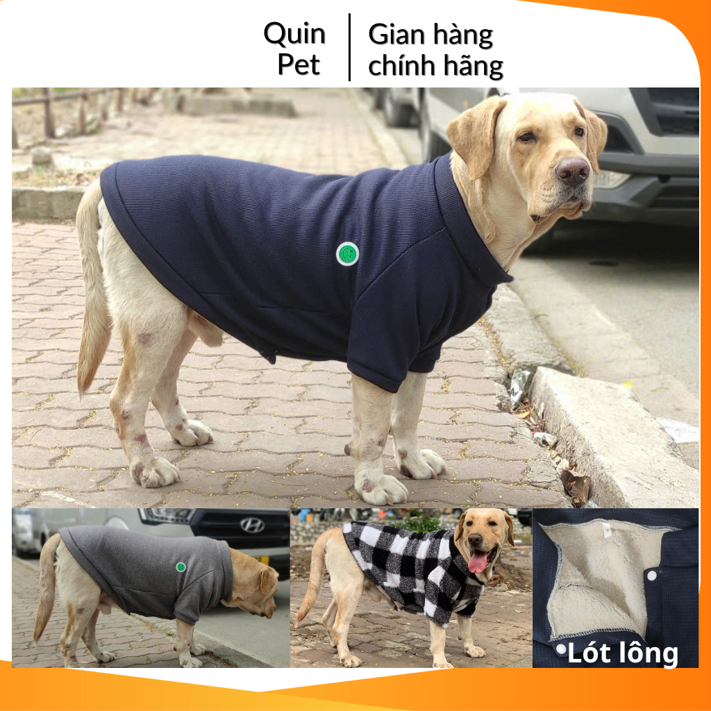 Quin pet Áo lông cho chó to, áo ấm 2 tay cho chó to áo cho chó lớn ...