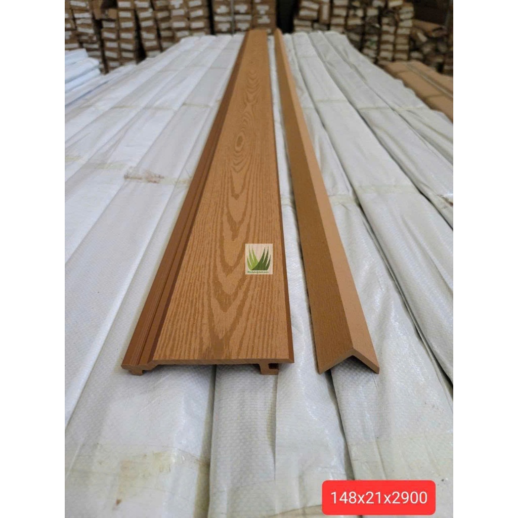 (2.9m) Tấm ốp trần, tường gỗ nhựa 2D ngoài trời kT 148*21*2900mm,(vận ...