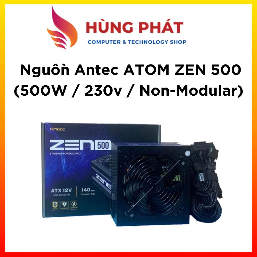 Nguồn Antec ATOM ZEN 500 (500W / 230v / Non-Modular) - Chính Hãng Bảo ...