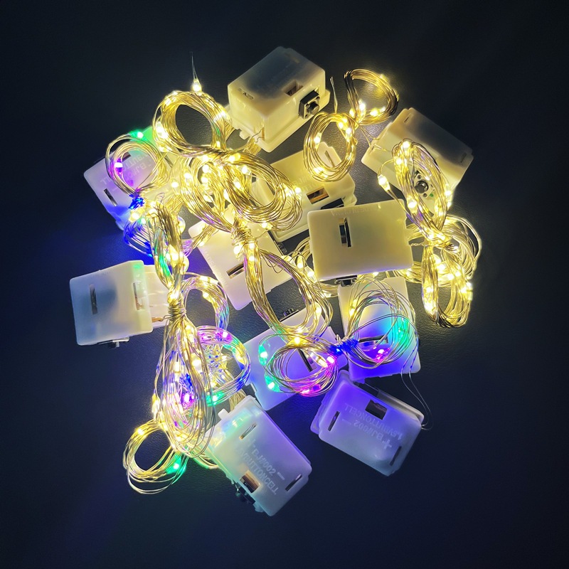 Dây đèn led trang trí fairylight đom đóm có sẵn pin dài 1m-2m-3m | D014 | Shopee Việt Nam
