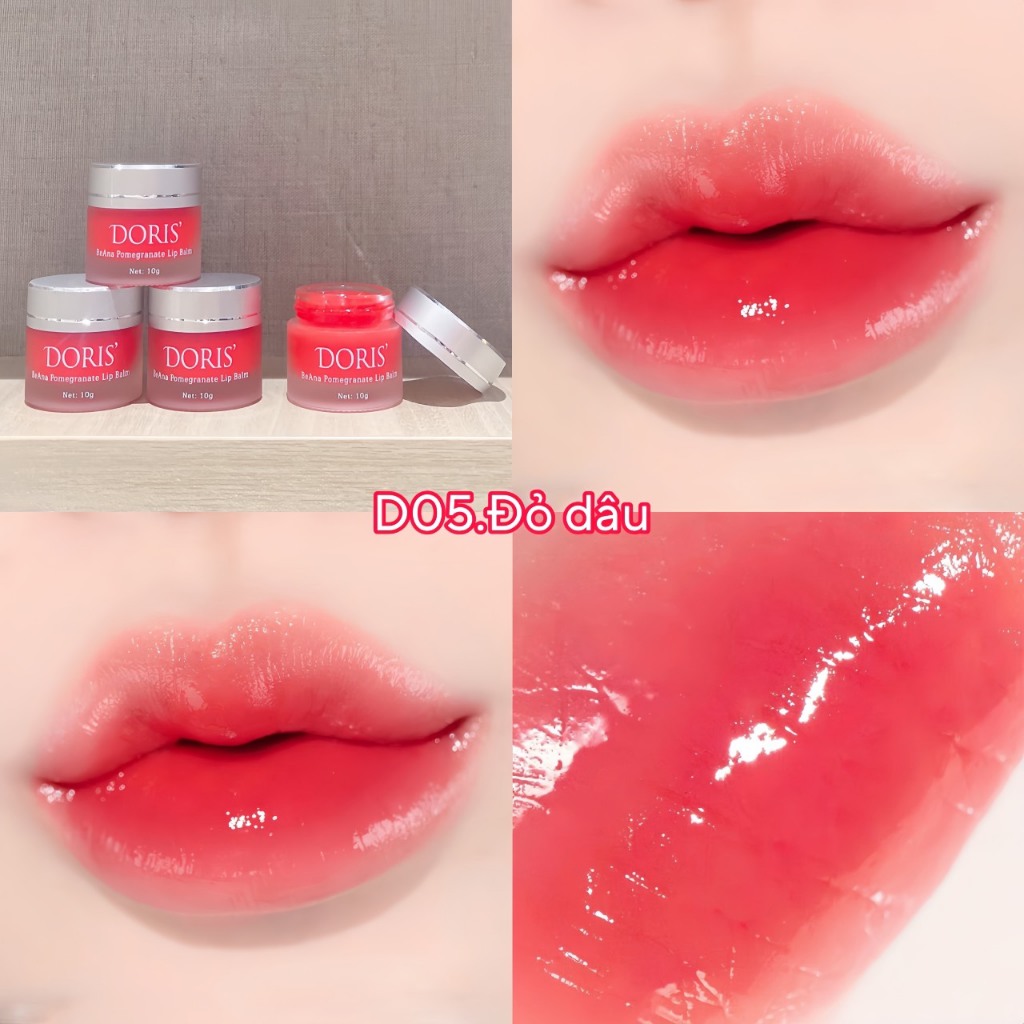 Son Dưỡng Môi Beana Doris Màu Đỏ Dâu Giảm Nứt Nẻ, Dưỡng Ẩm Hộp 10g Cho ...