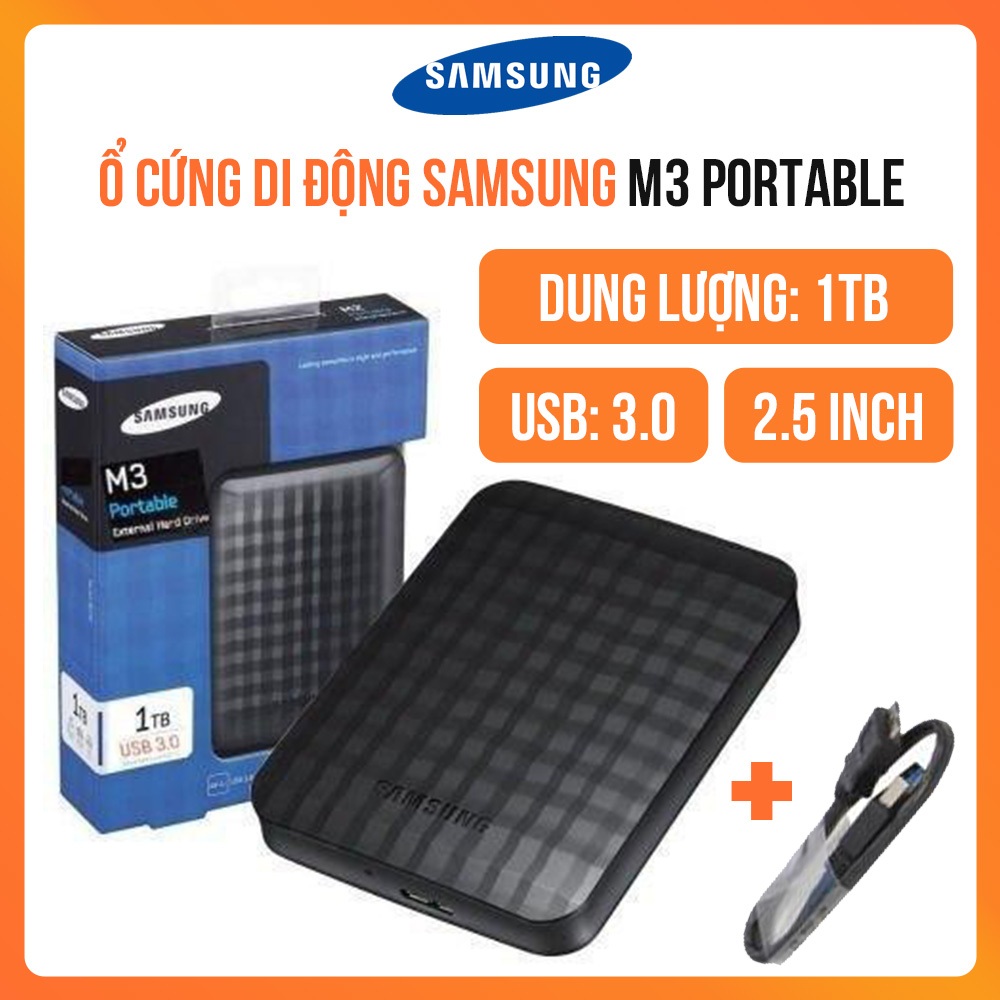 Ổ Cứng Di Động SAMSUNG M3 Portable 1TB 2.5" USB 3.0 | Shopee Việt Nam