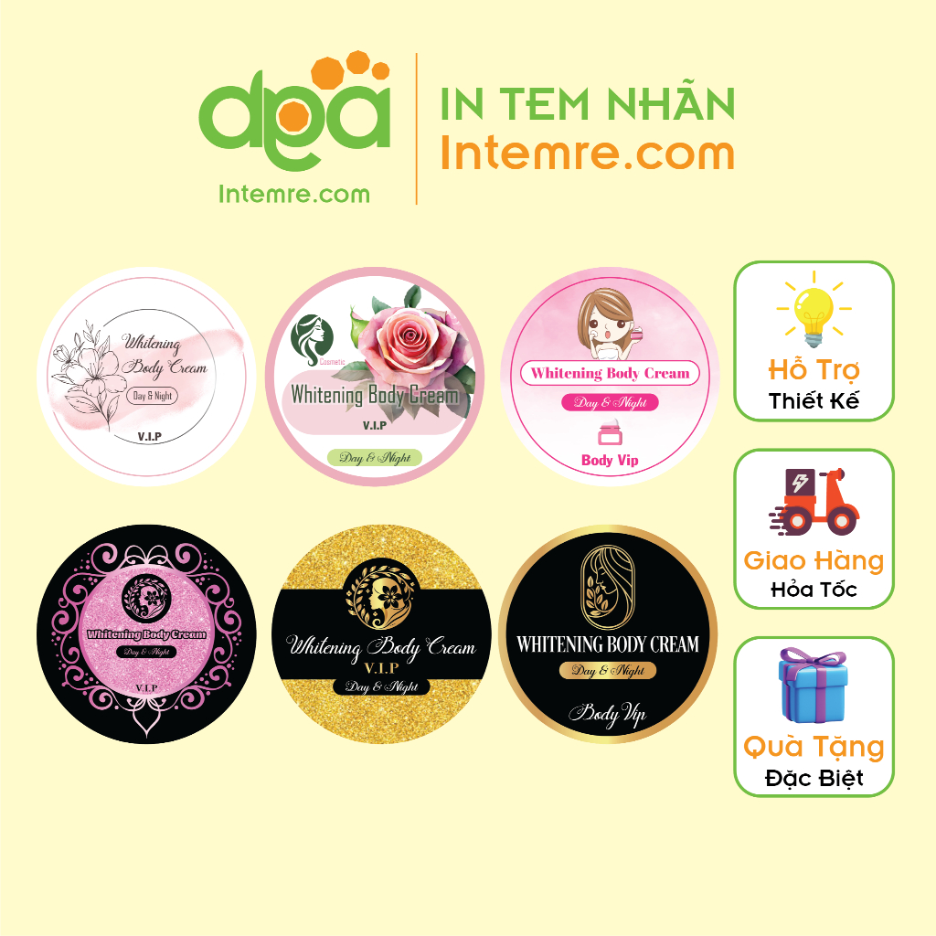 In 100 Tem Nhãn Giấy Decan Dán, intemre.com Hủ Kem, Trộn, Cốt Body ...