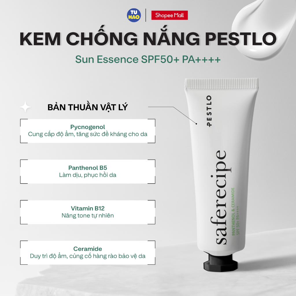 Kem chống nắng PESTLO Saferecipe SPF50 PA++++ 50ml - Từ Hảo | Shopee ...