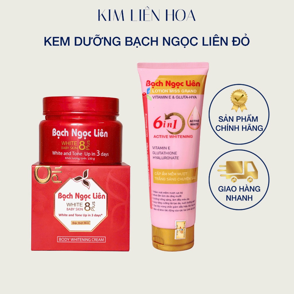 Kem dưỡng trắng body Bạch Ngọc Liên White Baby Skin 8Plus hỗ trợ đẹp da ...