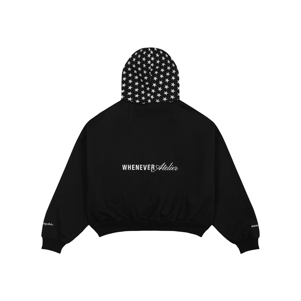 WHENEVER Áo Hoodie Zip Whenever Atelier Superstar Zip - Up Vải Nỉ Bông ...