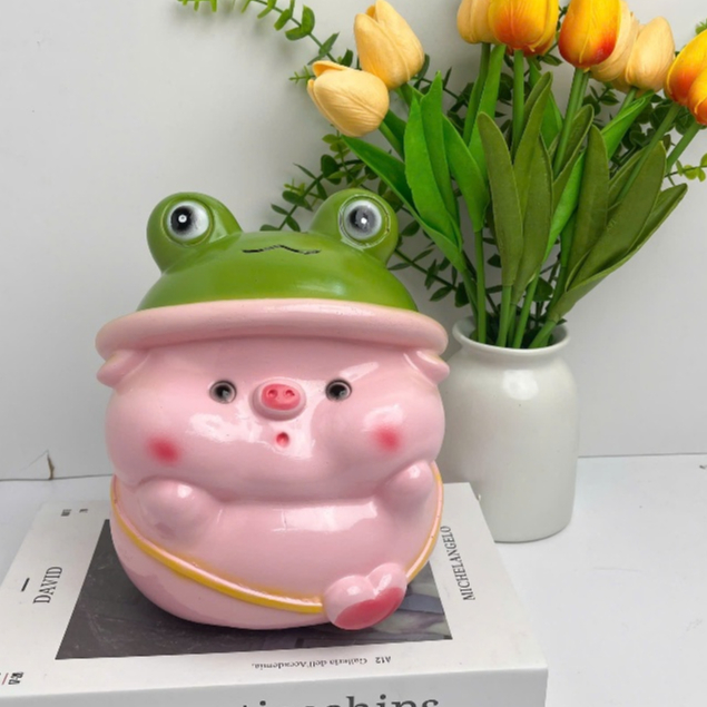 Heo đất tiết kiệm Heo đội Mũ Ếch mini cực Xinh | Trang Trí, Quà Tặng ...