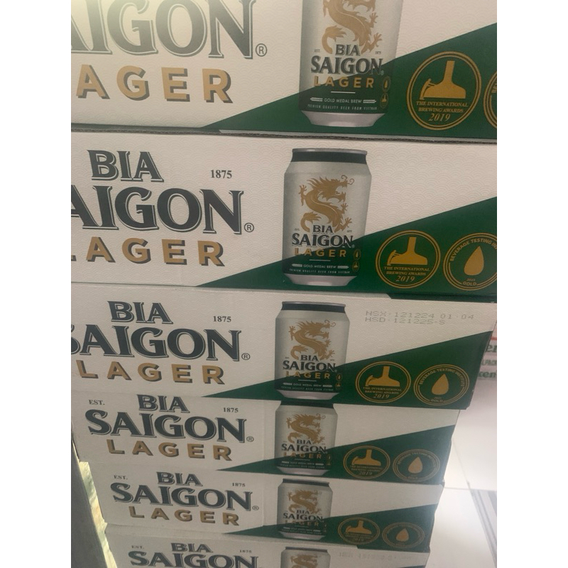 Thùng 24 lon bia Saigon Lager - 330ml/lon | Shopee Việt Nam