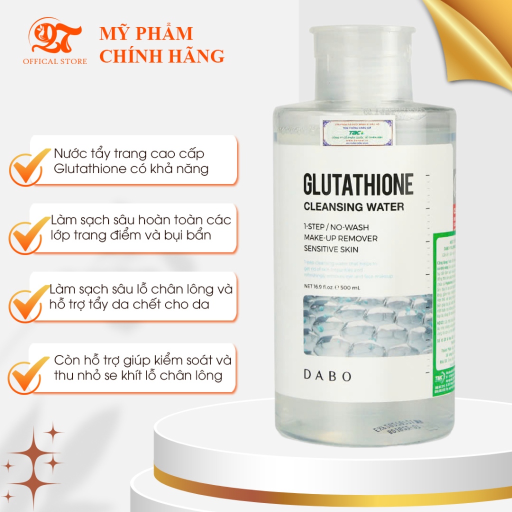 (Hàng chính hãng) Nước tẩy trang cao cấp - Dabo Glutathione Cleansing ...