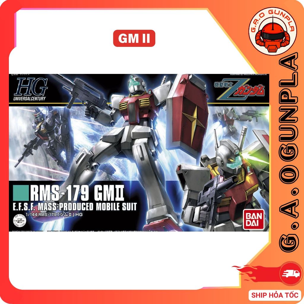 Mô hình lắp ráp Gundam Bandai chính hãng HG 1/144 GM II | Shopee Việt Nam