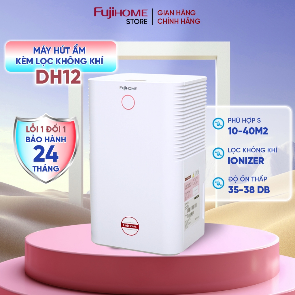 Máy hút ẩm lọc không khí 30m2 Fujihome DH12 kết nối WiFi nhập khẩu,máy hút ẩm máy nén Block dân ...