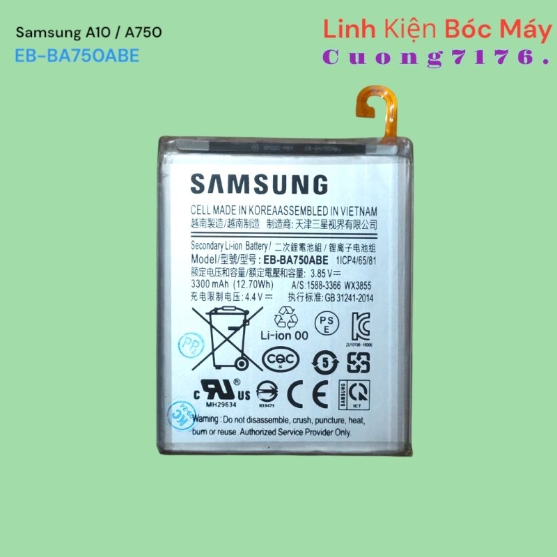 Pin Samsung A10 / A750 (EB-BA750ABE) Tháo Máy Đã Qua Sử Dụng | Shopee ...
