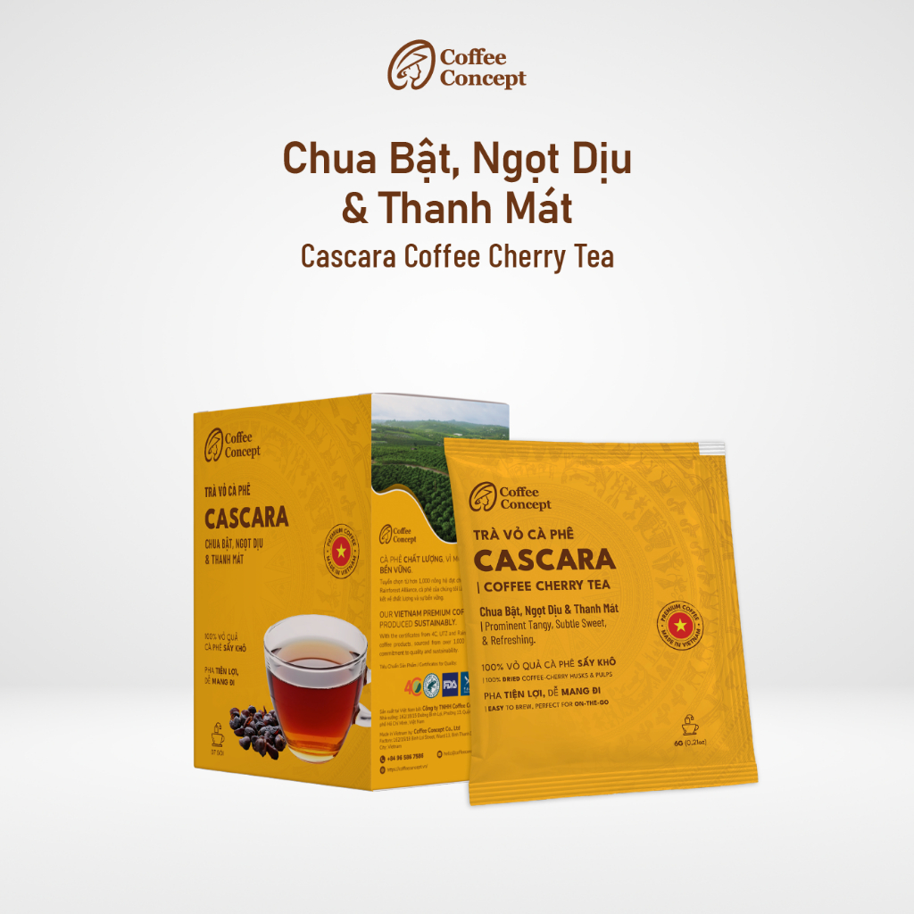 Trà Vỏ Cà Phê Cascara - Cascara Coffee Cherry Tea - Hộp 6G x 07 Gói ...