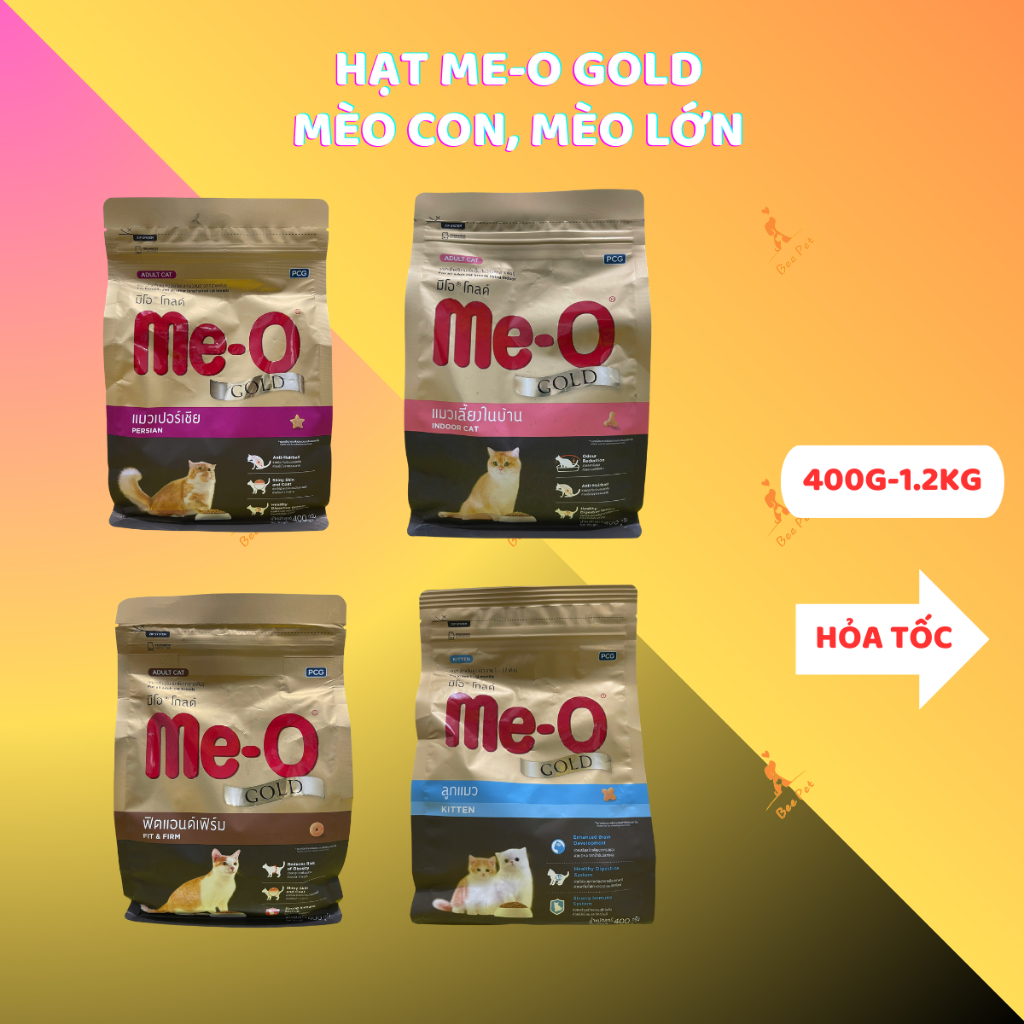 [GÓI 400G/1.2KG] Hạt Me-o Gold 400g và 1.2kg - thức ăn hạt cao cấp cho ...