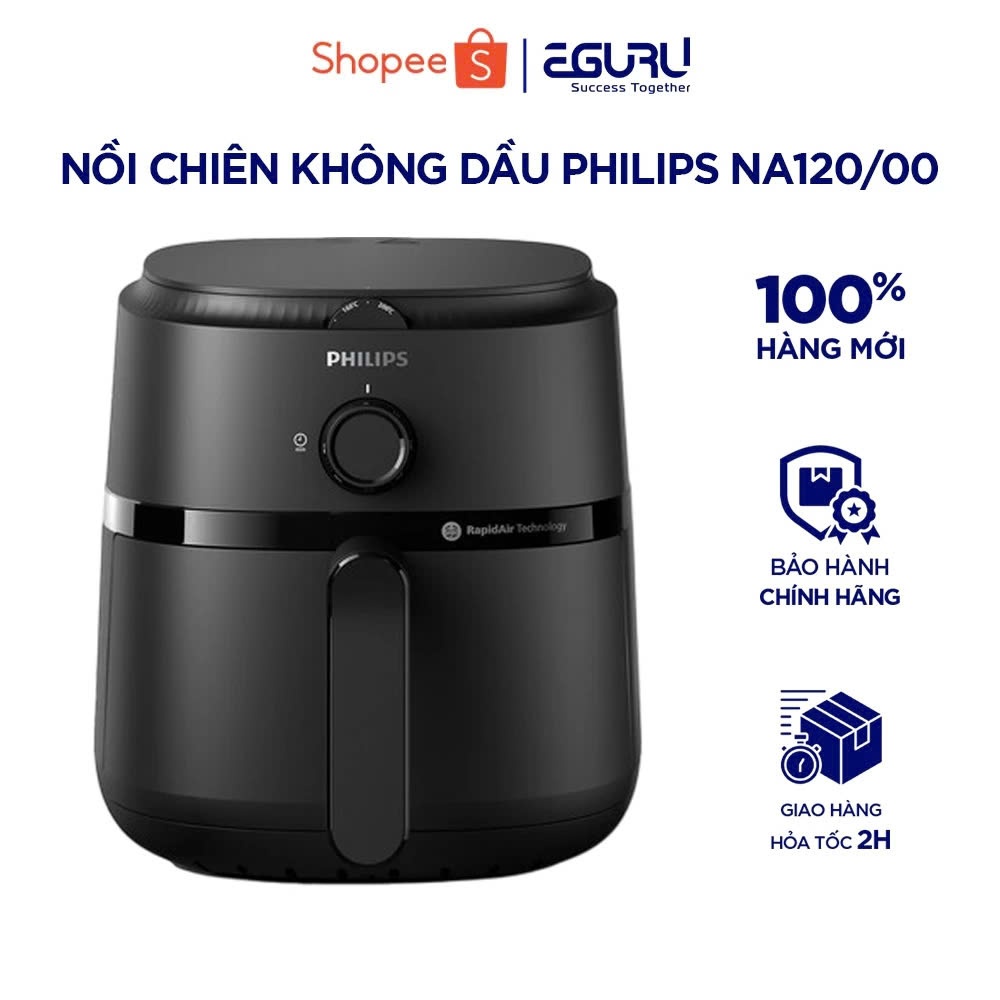 Nồi chiên không dầu Philips NA120/00-Lòng nồi 4.2lít , Công nghệ Rapid ...