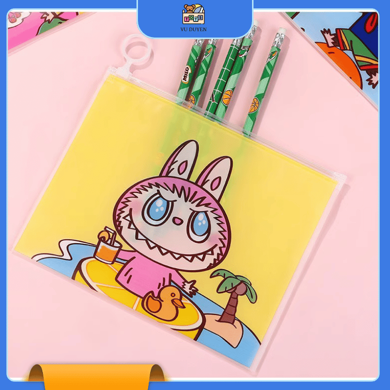 Túi zip mẫu Labubu ngẫu nhiên đồ dùng học tập A5 | Shopee Việt Nam