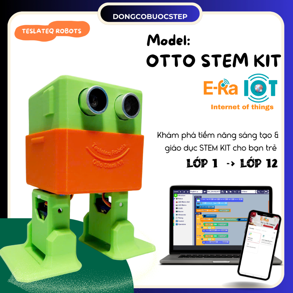ROBOT OTTO STEM KIT học lập trình Arduino IDE, ESP32 thông qua Otto ...