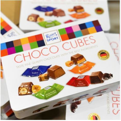 SOCOLA RITTER SPORT CHOCO CUBES HỘP SẮT | Shopee Việt Nam