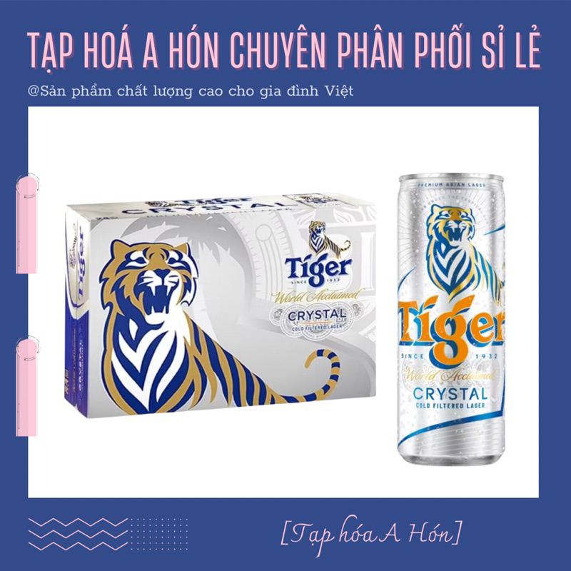 [Sỉ thùng] 24 lon bia Tiger bạc Crystal 330ml | Shopee Việt Nam