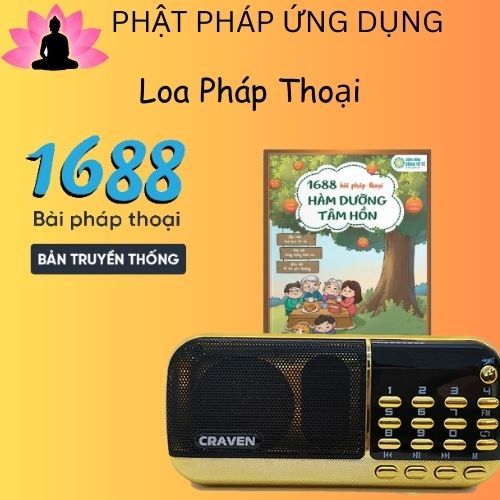 Loa pháp thoại 1688 bài Hàm Dưỡng Tâm Hồn Craven 836s tặng kèm sách BKE ...