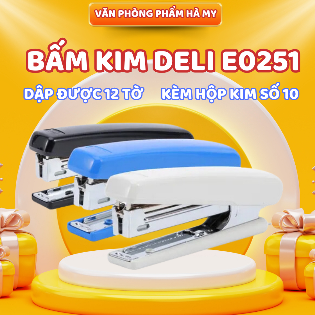 Dập Ghim Số 10 Deli E0251 Kèm Hộp Kim Bấm | Shopee Việt Nam