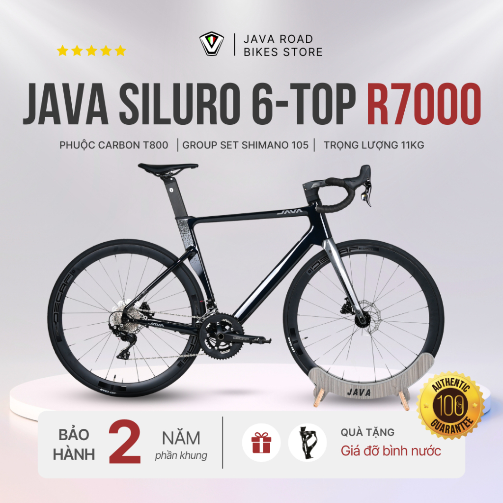 Xe đạp đua JAVA SILURO 6 TOP R7000 Phiên bản 2024 Group Shimano 105 ...