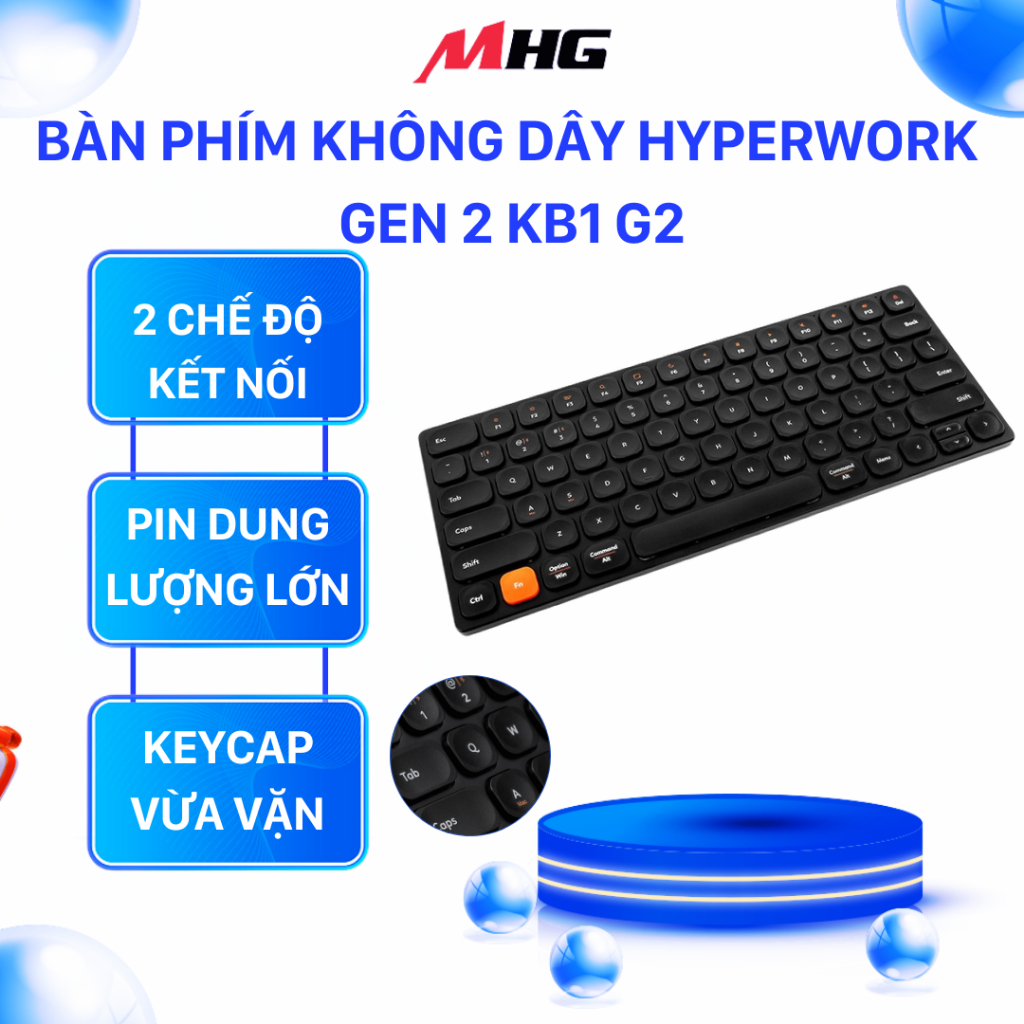 Bàn Phím Không Dây Bluetooth HyperWork HyperOne Gen2 KB1 G2 50 triệu ...