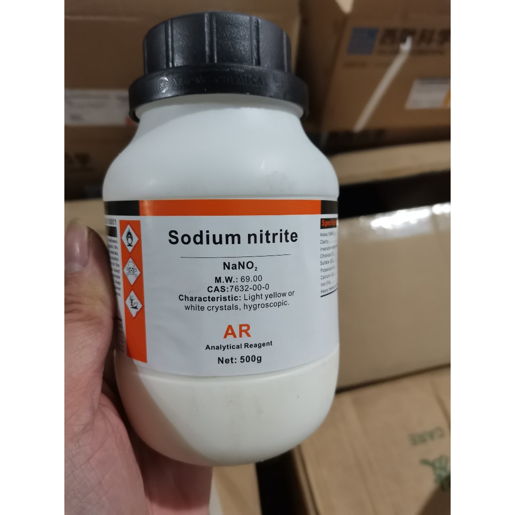 Chất sodium nitrite natri nitrit CAS 7632-00-0 NaNO2 Xilong lọ 500g ...