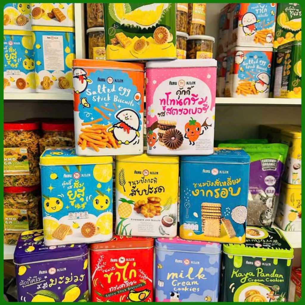 [Hàng chính hãng] Bánh Quy Kilin Thái Lan Hộp Thiếc Xịn sò 400gr nhiều vị | Shopee Việt Nam