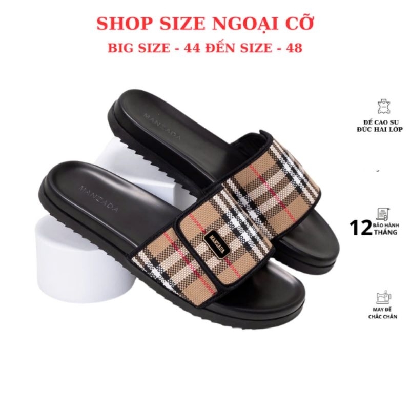 Dép bbr, dép nam Ngoại Cỡ Nam dép quai dán SiêuTo Big Size 44,45,46,47 ...