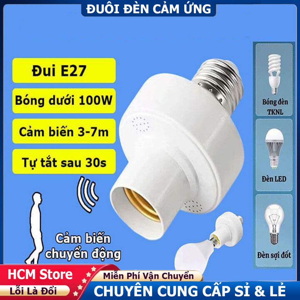 Đui Đèn Cảm Biến Chuyển Động RaDar E27 Tự Động Bật Tắt Khi Có Người Đi ...