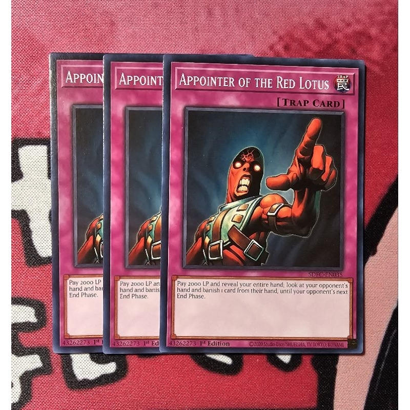 Thẻ bài Yugioh : Set 3 lá Appointer of the Red Lotus (TCG) | Shopee ...