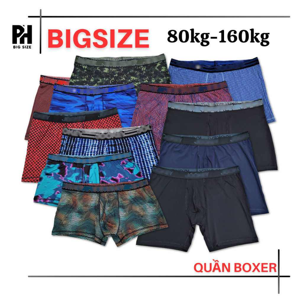 Quần lót boxer BIG SIZE sịp đùi cho nam size to ngoại cỡ | PH BIG SIZE ...