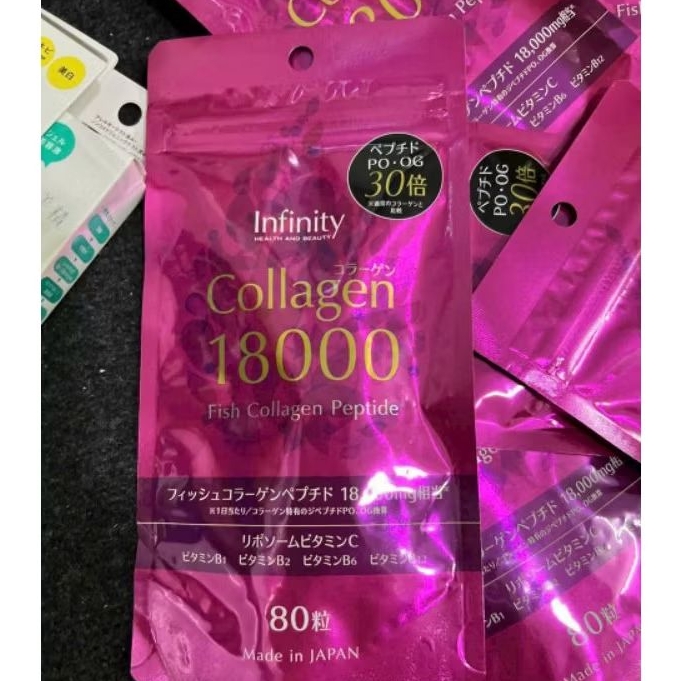 Viên uống Chống Lão Hoá Collagen 18000 Infinity Health and Beauty Nhật ...