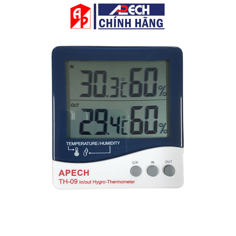 Thiết bị đo nhiệt độ, độ ẩm treo tường APECH TH-09 [CHÍNH HÃNG] | Shopee Việt Nam