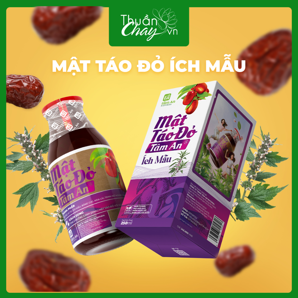 Mật Táo Đỏ Ích Mẫu Tâm An - 250ml - Cân bằng nội tiết, đỡ đau bụng đến ...