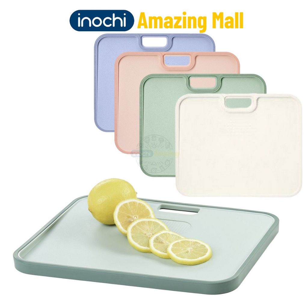 Thớt nhựa Inochi Yoko Kháng khuẩn chống trượt, dày dặn, sử dụng được cả ...
