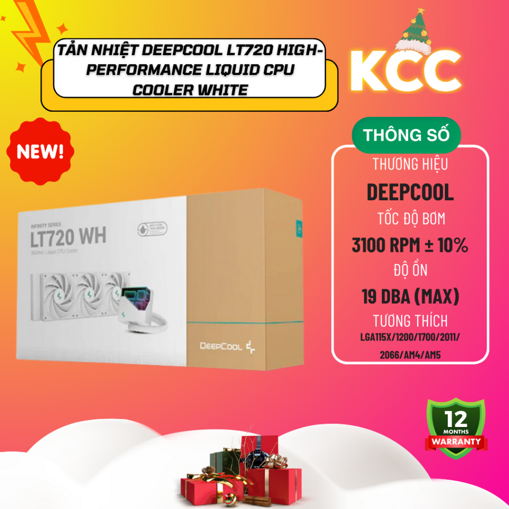 Tản nhiệt Deepcool LT720 High-Performance Liquid CPU Cooler BLACK/WHITE - Bảo Hành 12 Tháng ...