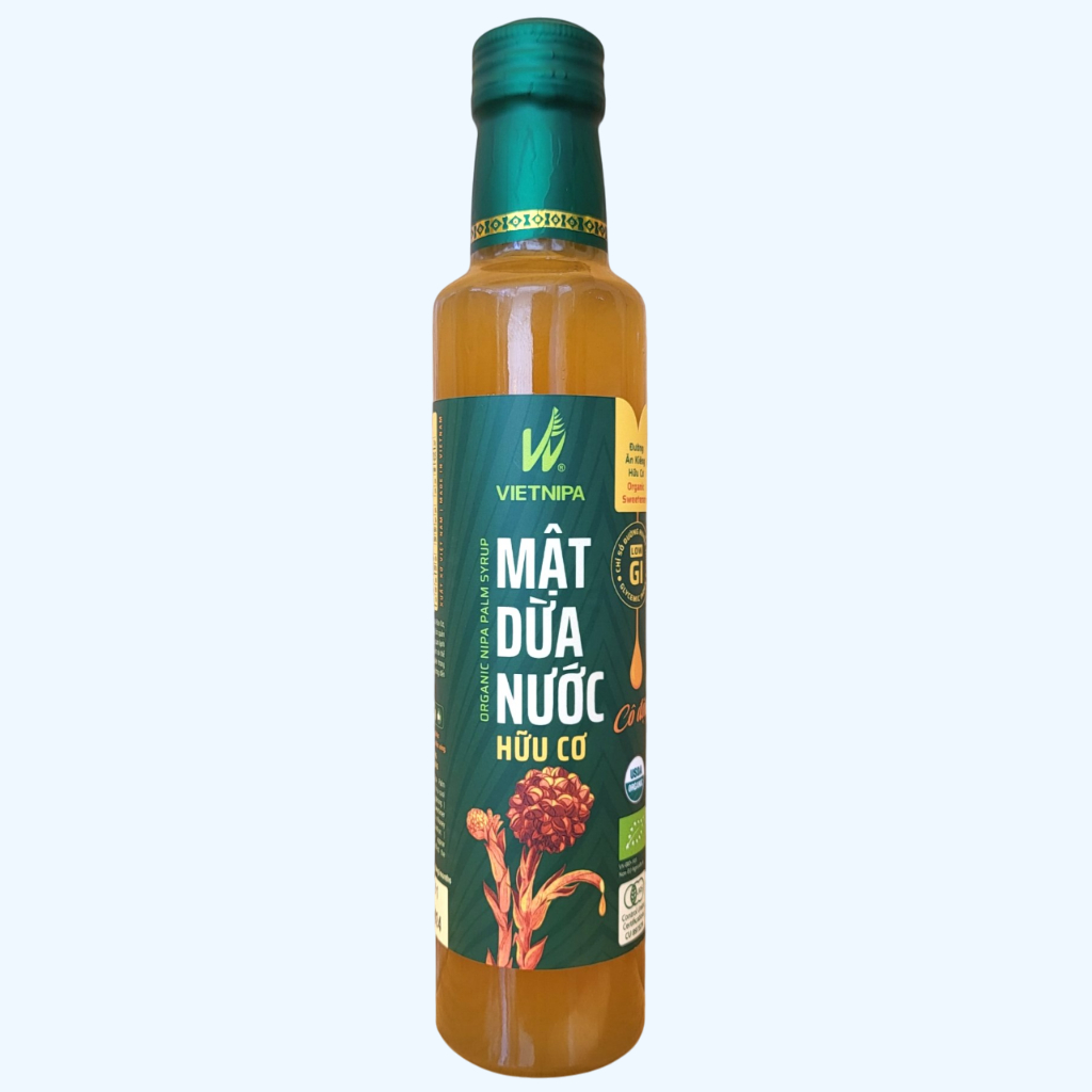 VIETNIPA -- Chai TT 375g -- MẬT DỪA NƯỚC HỮU CƠ CÔ ĐẶC (Đường kiêng ...