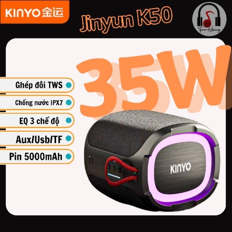 Loa bluetooth Kinyo K50 - Loa siêu trầm - công suất cao 35w | Shopee ...