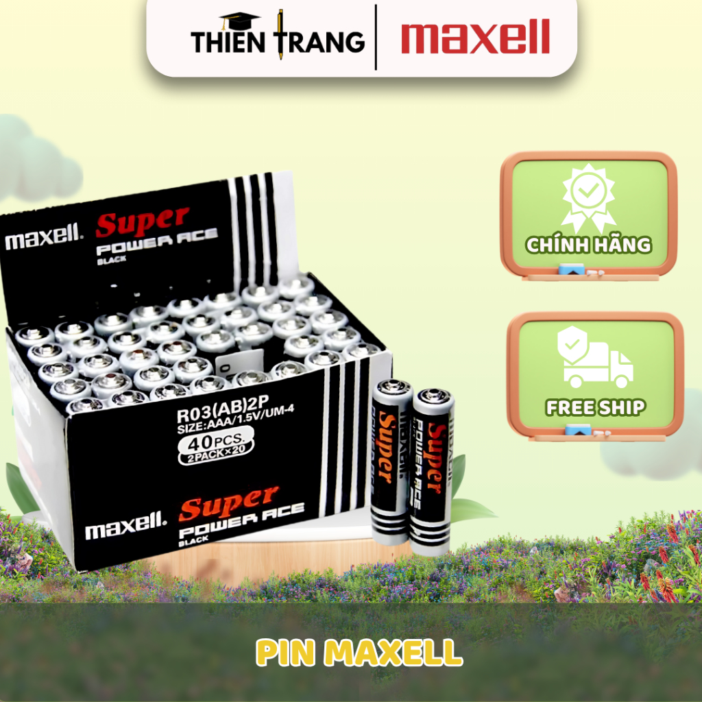 HỘP 40 VIÊN PIN 3A (SIZE AAA) MAXELL HÀNG CÔNG TY CHÍNH HÃNG | Shopee ...
